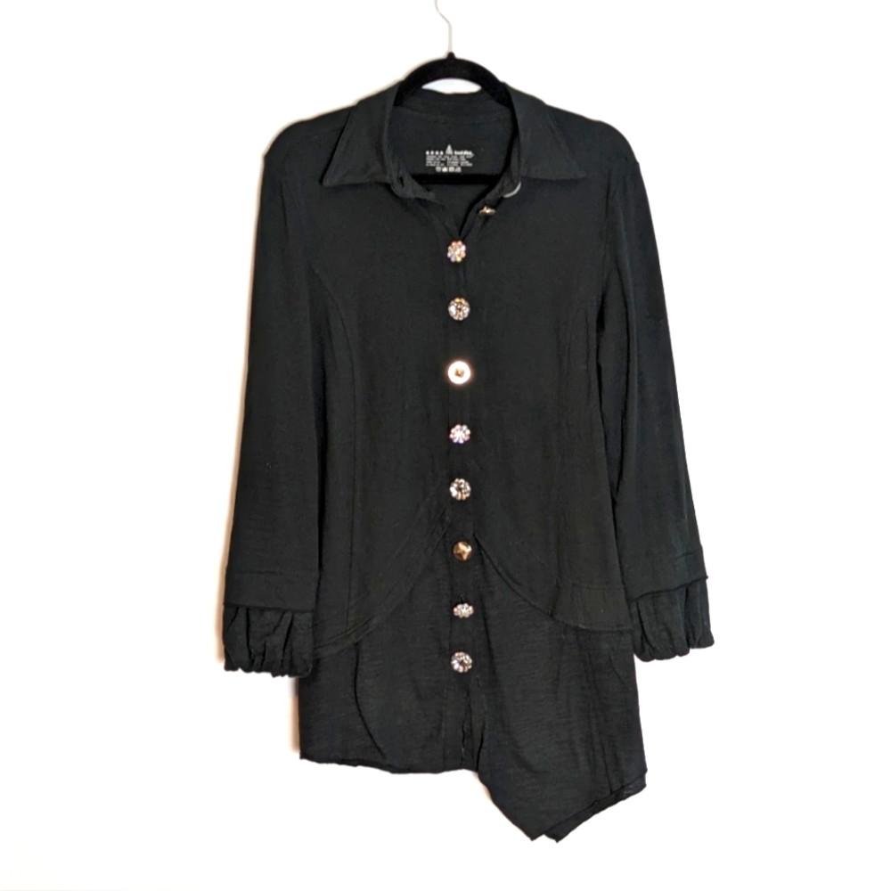 Neon Buddha Asymmetrical Button Front Jacket Lagenloo… - Gem